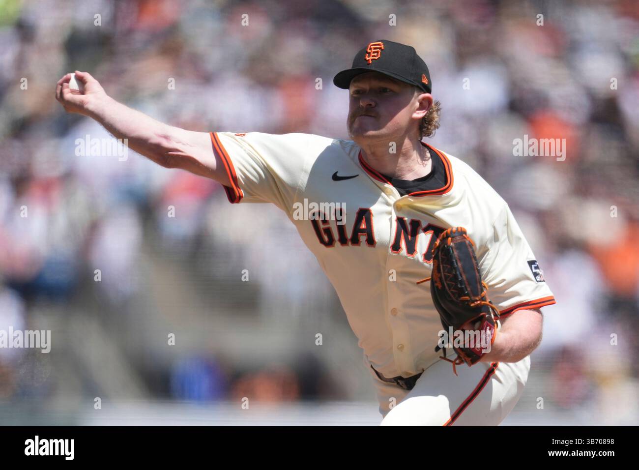 San Francisco Giants pitcher Logan Webb throws against the Colorado ...