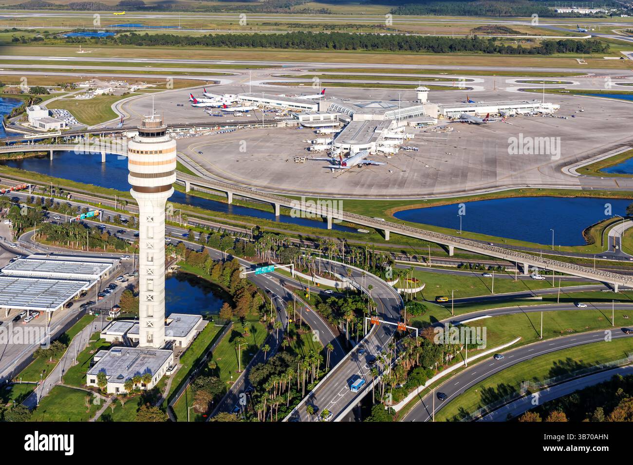 Orlando, United States - October 17, 2024: Aerial view photo of Orlando ...