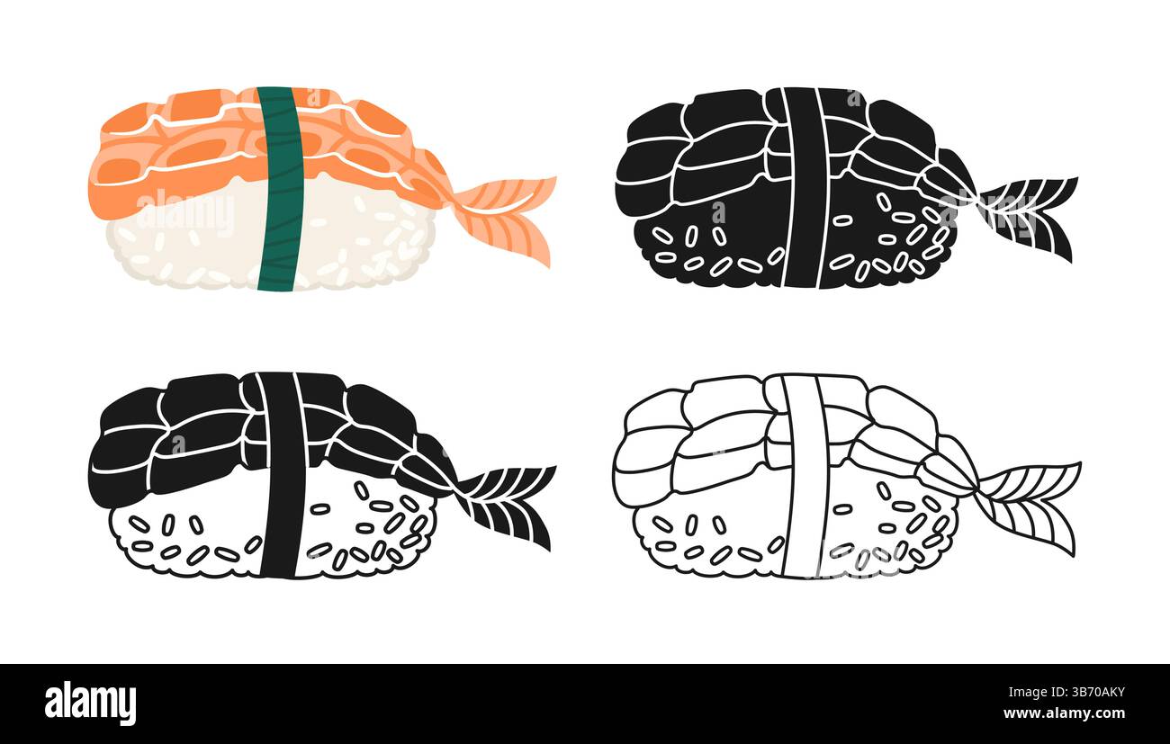 Shrimp linear symbol icon Stock Vector Images - Alamy