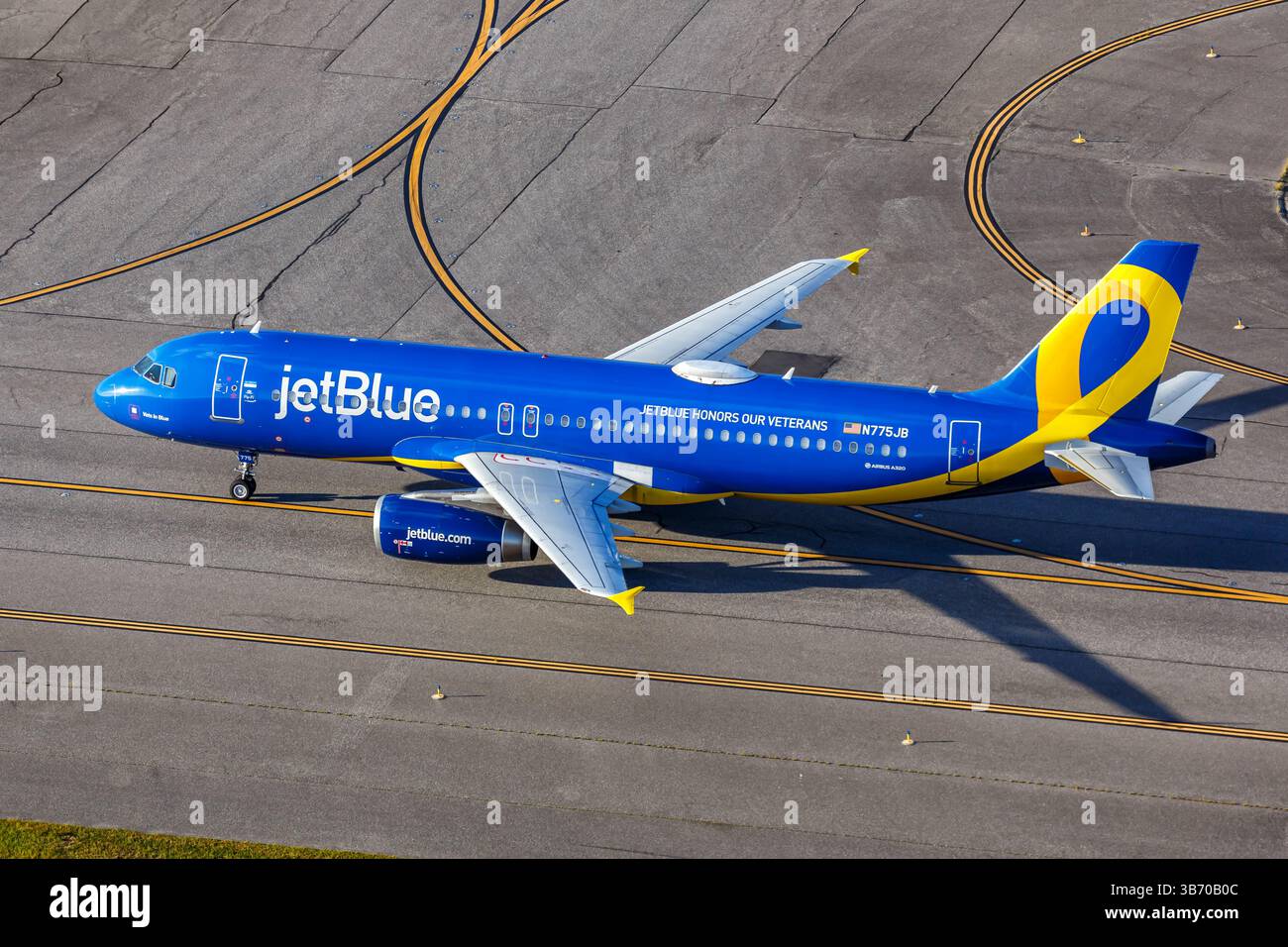 Orlando, United States - October 17, 2024: Aerial view photo of JetBlue ...