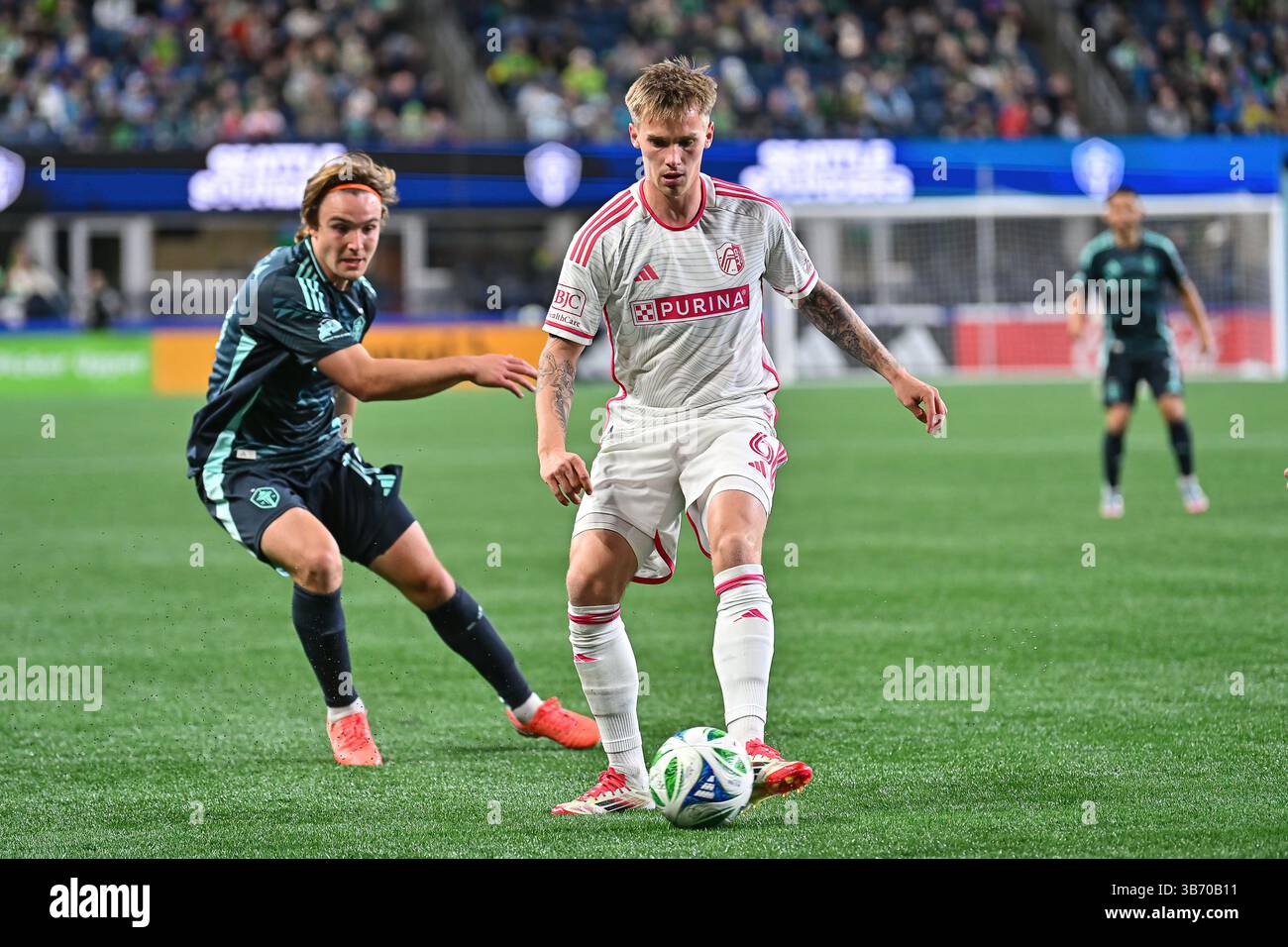 May 03, 2025: St. Louis City SC midfielder Conrad Wallem (6) during the ...
