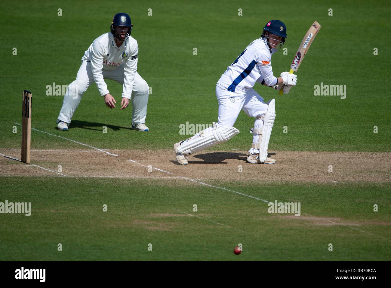 Southampton, UK, 04 May 2025. Tom Prest of Hampshire batting during the ...