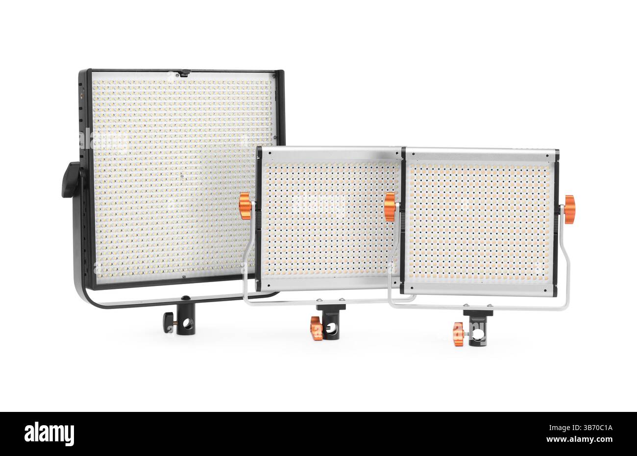 Professional lighting equipment. LED lamps isolated on white Stock ...