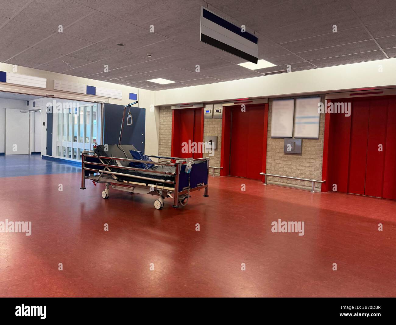 Stretcher inside modern hospital hall. Medical equipment Stock Photo ...