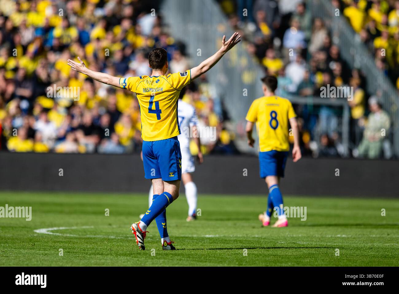 Broendby, Denmark. 04th May, 2025. Jacob Rasmussen (4) of Broendby IF ...