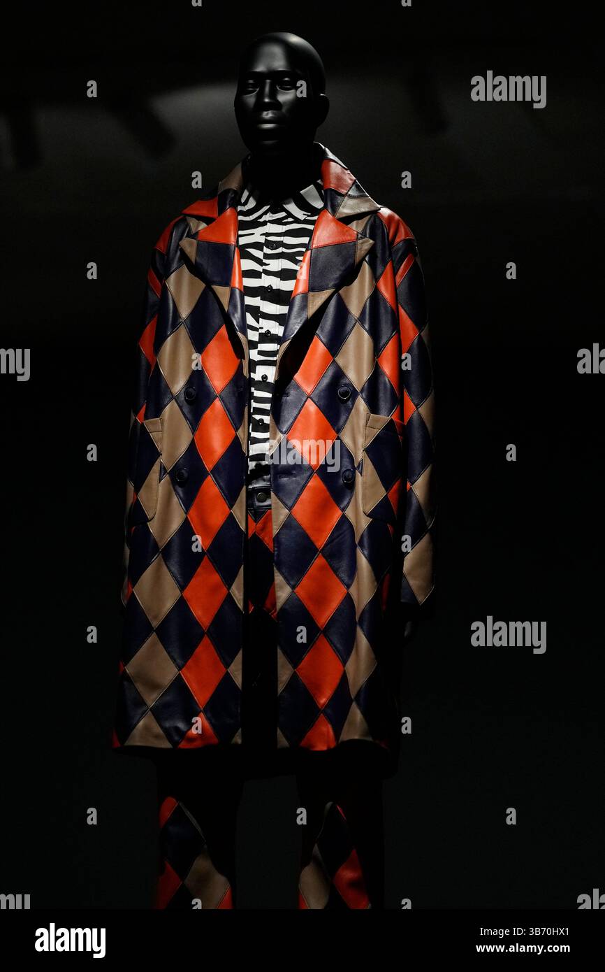 A design by Tremaine Emory for Denim Tears is displayed at the ...