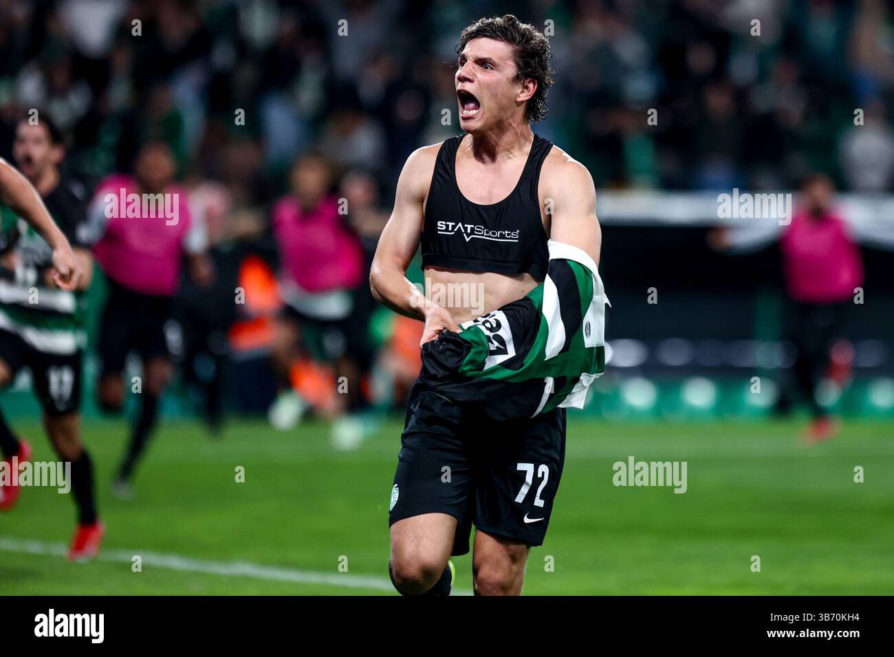 Eduardo Quaresma defender of Sporting CP celebrates after scoring a ...
