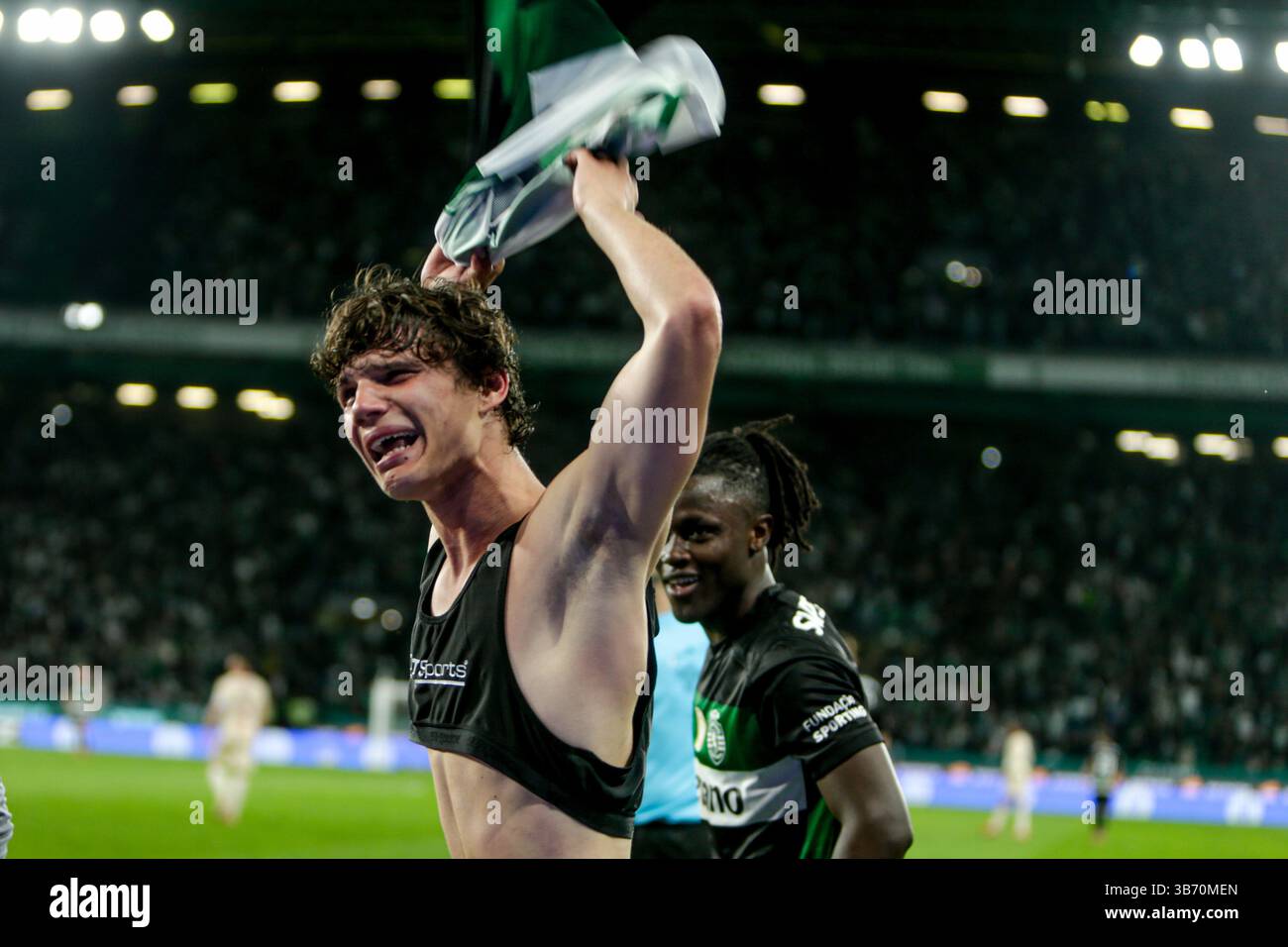 Eduardo Quaresma defender of Sporting CP celebrates after scoring a ...