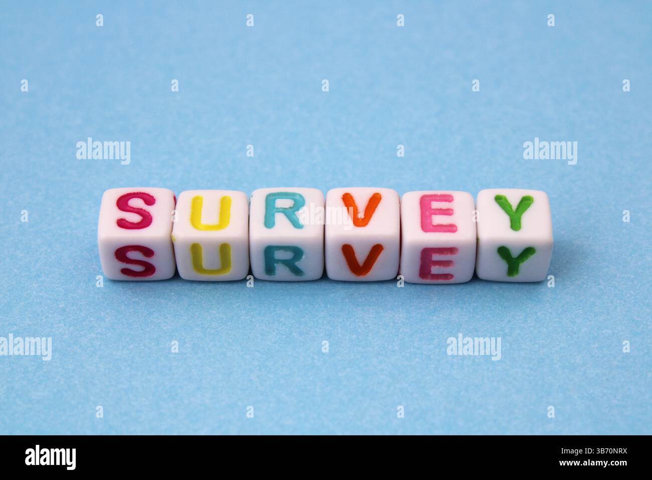 Cubes forming the word survey Stock Photo - Alamy
