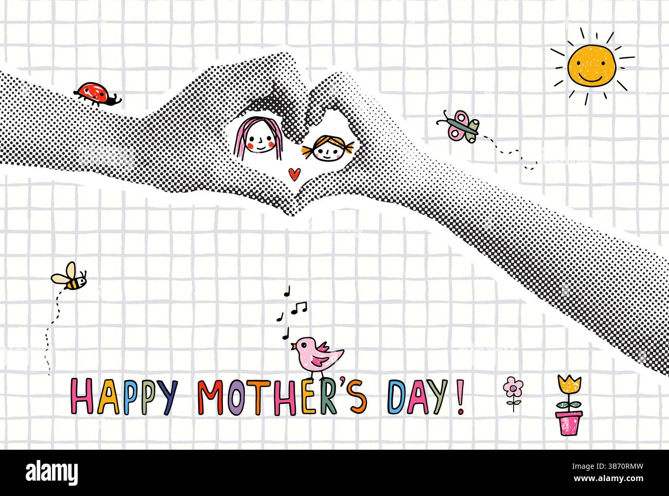 Child girl half face Stock Vector Images - Alamy