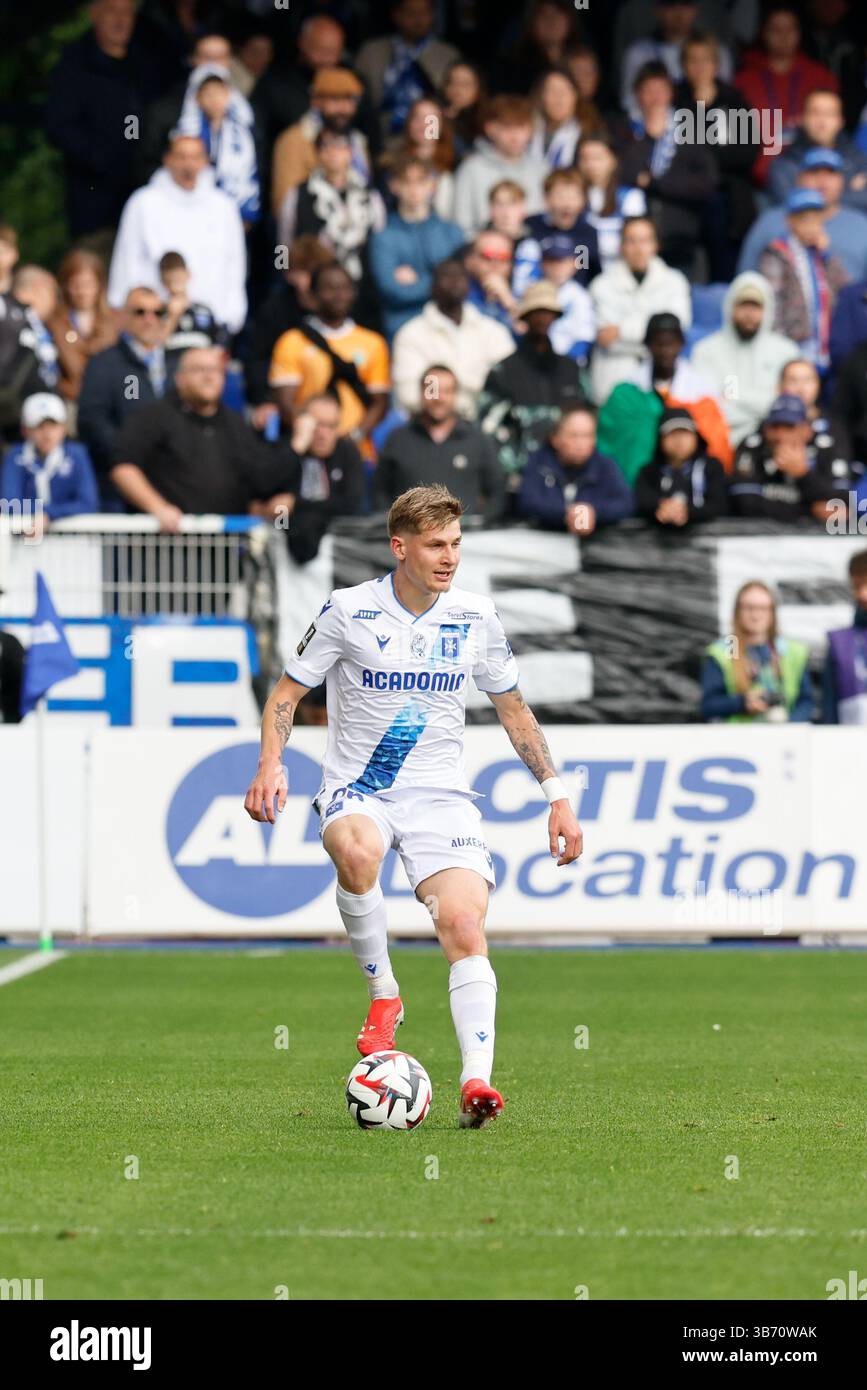 France. 04th May, 2025. 26 Paul JOLY (aja) during the Ligue 1 MCDonald ...