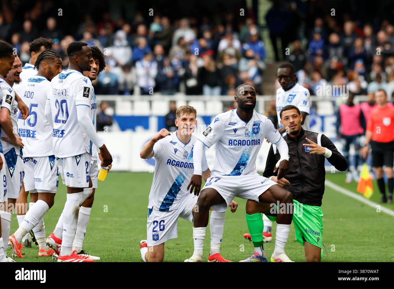 France. 04th May, 2025. 26 Paul JOLY (aja) - 17 Lassine SINAYOKO (aja ...