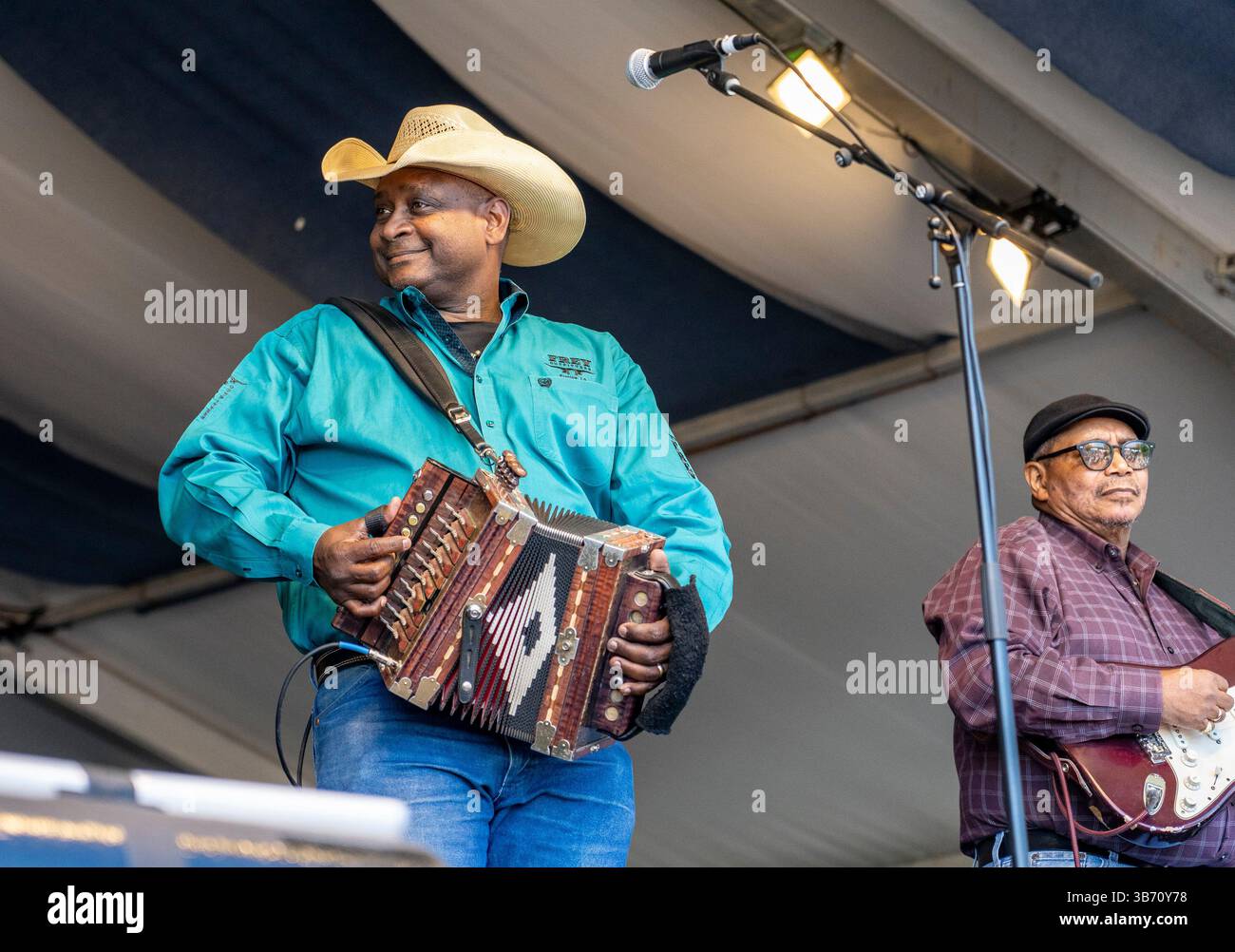 Geno Delafose, left, & French Rockin' Boogie perform during the second ...