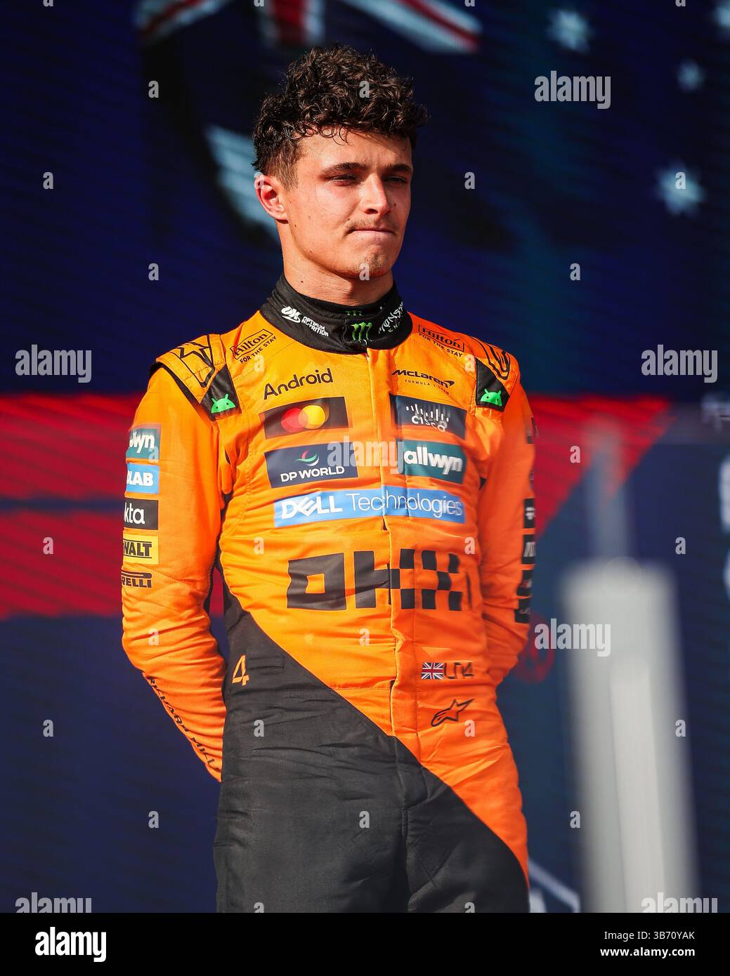 NORRIS Lando (gbr), McLaren F1 Team MCL39, portrait podium during the Formula 1 Crypto.com Miami ...