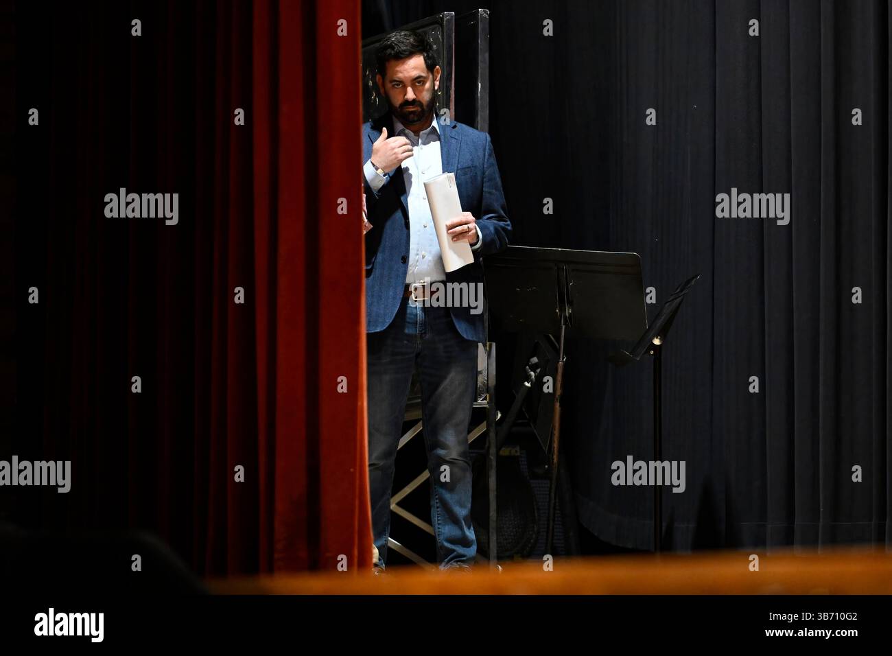 U.S. Rep. Mike Lawler, R-N.Y., makes the sign of the cross after the ...