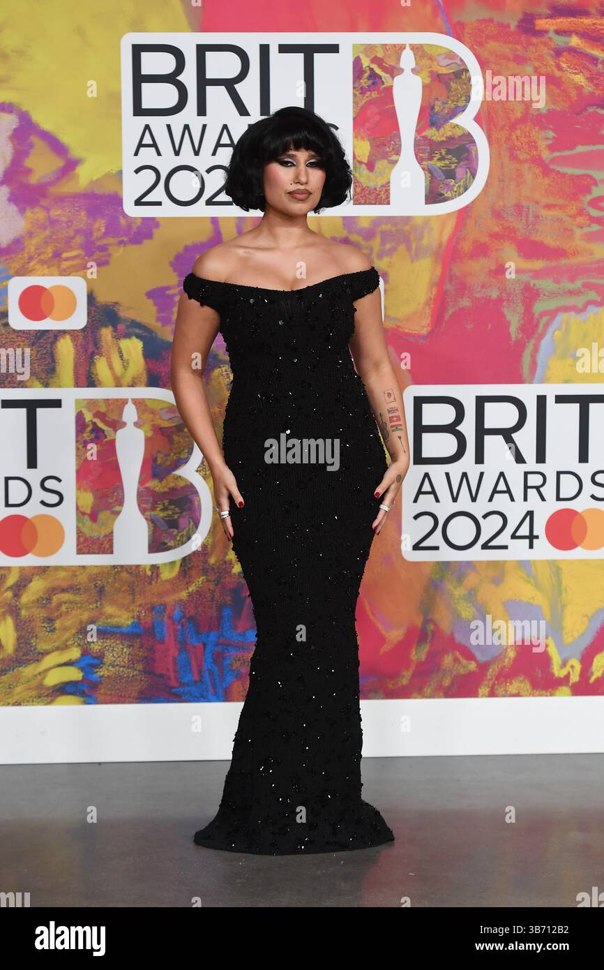 LONDON, ENGLAND - MARCH 02: Raye attending the BRIT Awards 2024 at ...