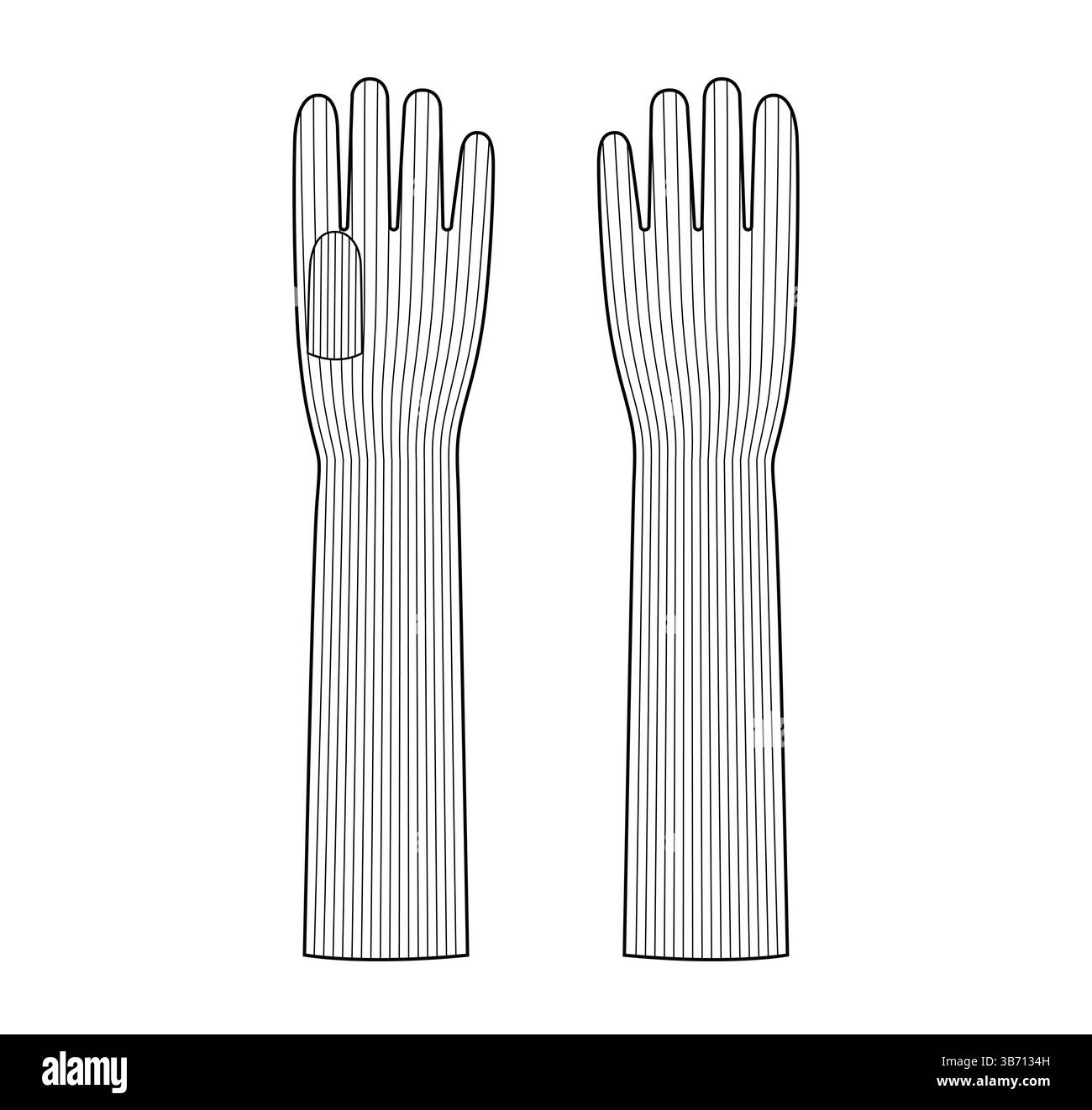 Knit Wool Gloves Three-Quarter length Fashion hand accessory clothing ...