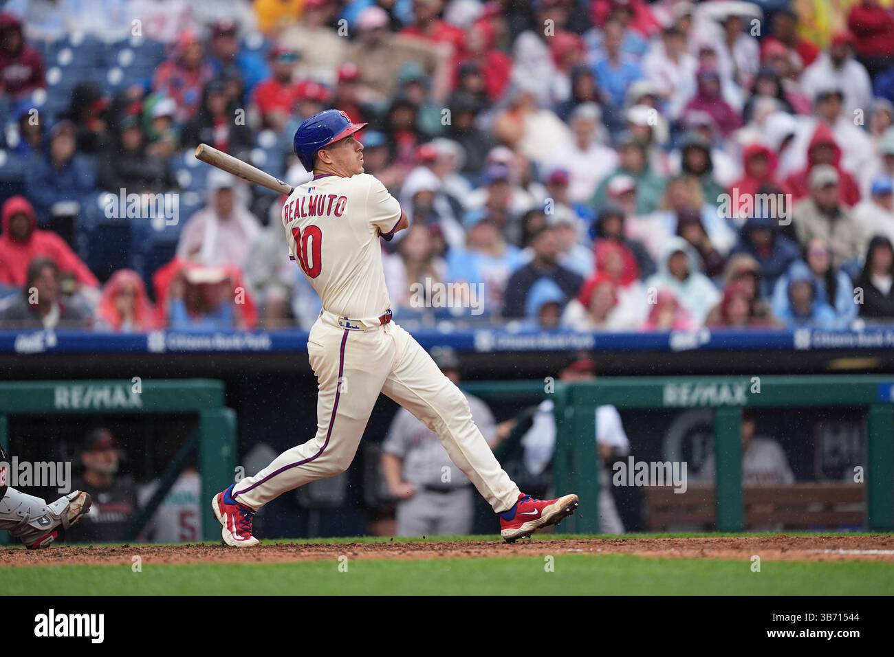 Philadelphia Phillies' J.T. Realmuto in action during a baseball game ...