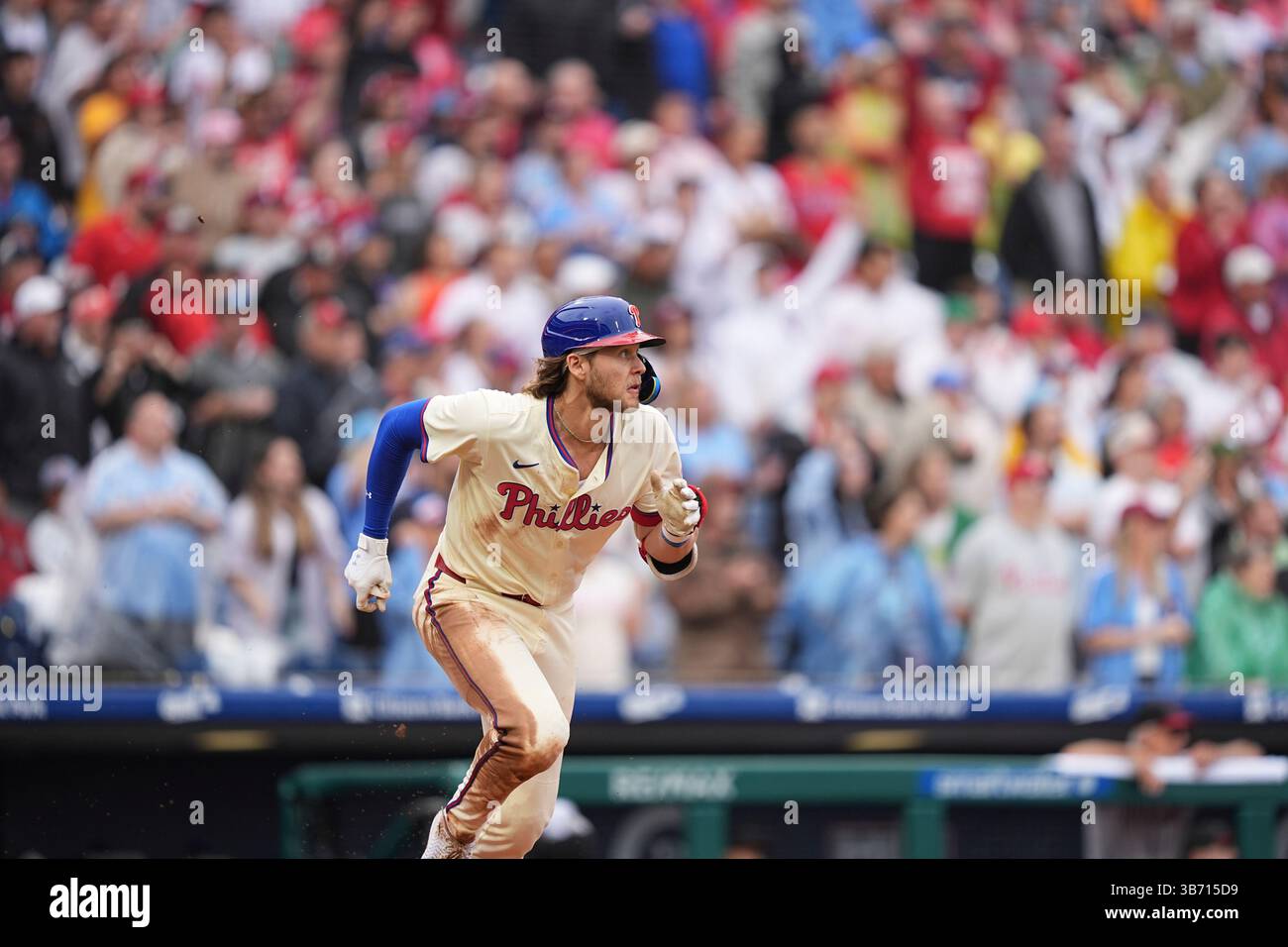 Philadelphia Phillies' Alec Bohm in action during a baseball game ...