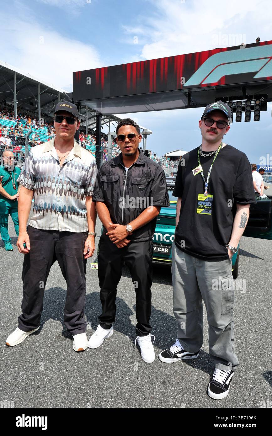 Miami, USA. 04th May, 2025. (L to R): Tiesto (NLD) DJ and Myke Towers ...