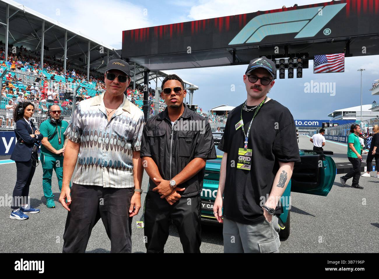 Miami, USA. 04th May, 2025. (L to R): Tiesto (NLD) DJ and Myke Towers ...