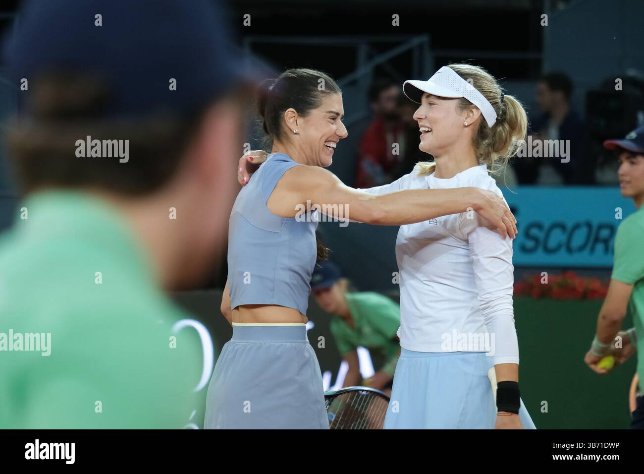 Anna Kalinskaya and Sorana Cirstea of Romania after winning the Women ...