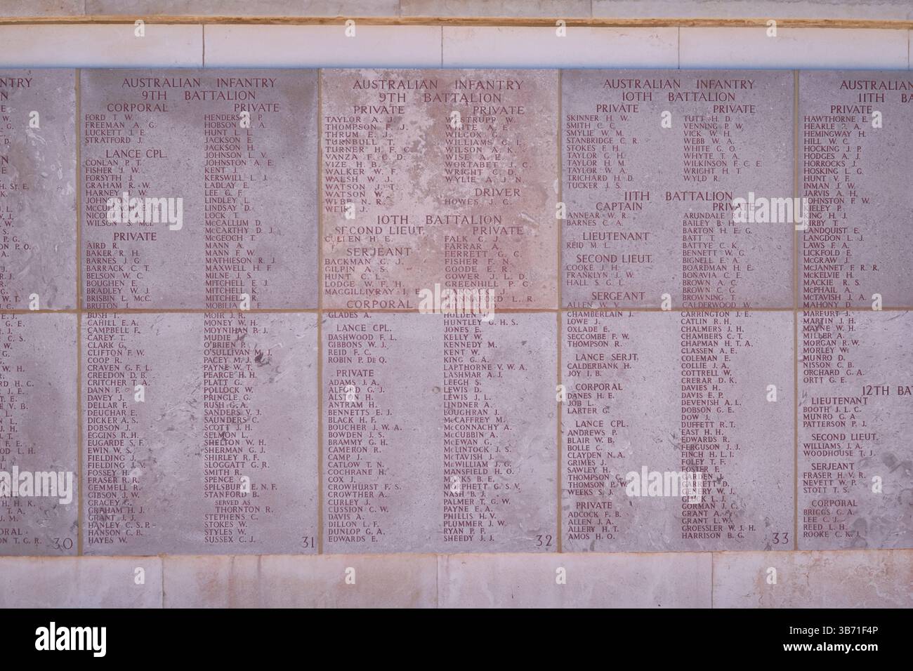 Part of the long list of names of the dead inscribed on the monument ...