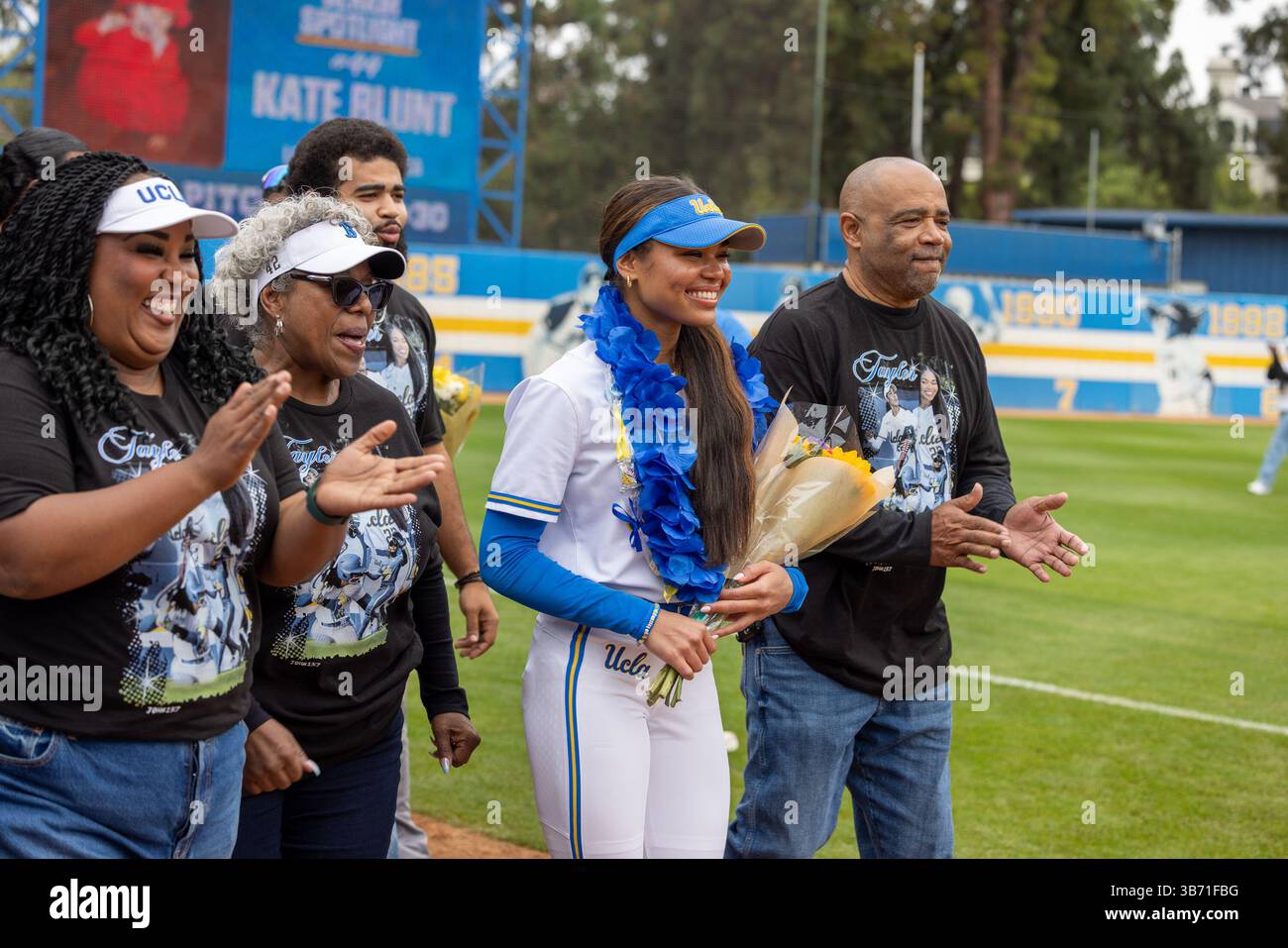 May 4, 2025: UCLA's utility player, Taylor Stephens (22) and her family ...