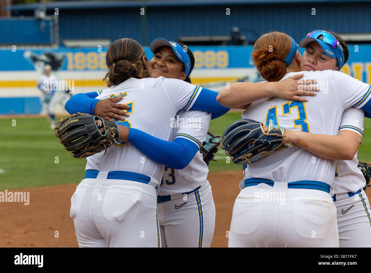 Easton Stadium, Los Angeles, USA. 4th May, 2025. UCLA's Kaniya Bragg ...