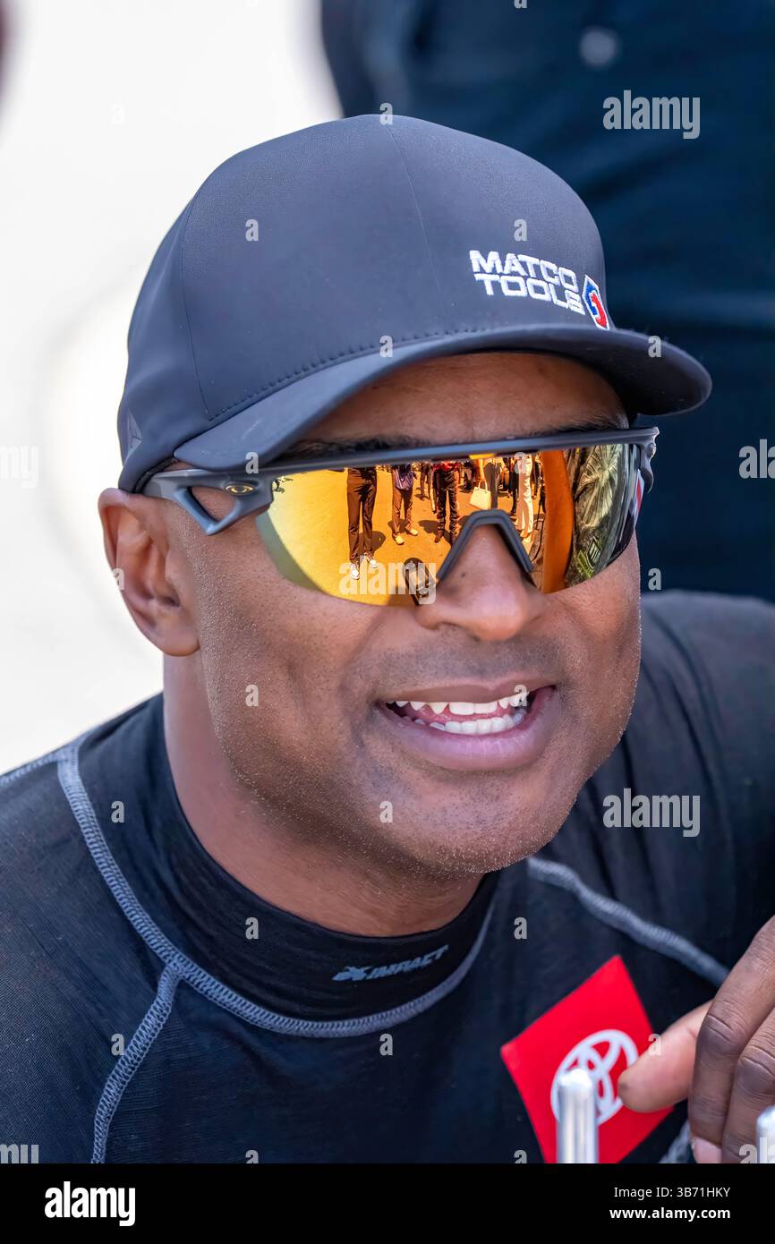 Concord, Nc, USA. 26th Apr, 2025. Top Fuel Dragster driver, ANTRON ...