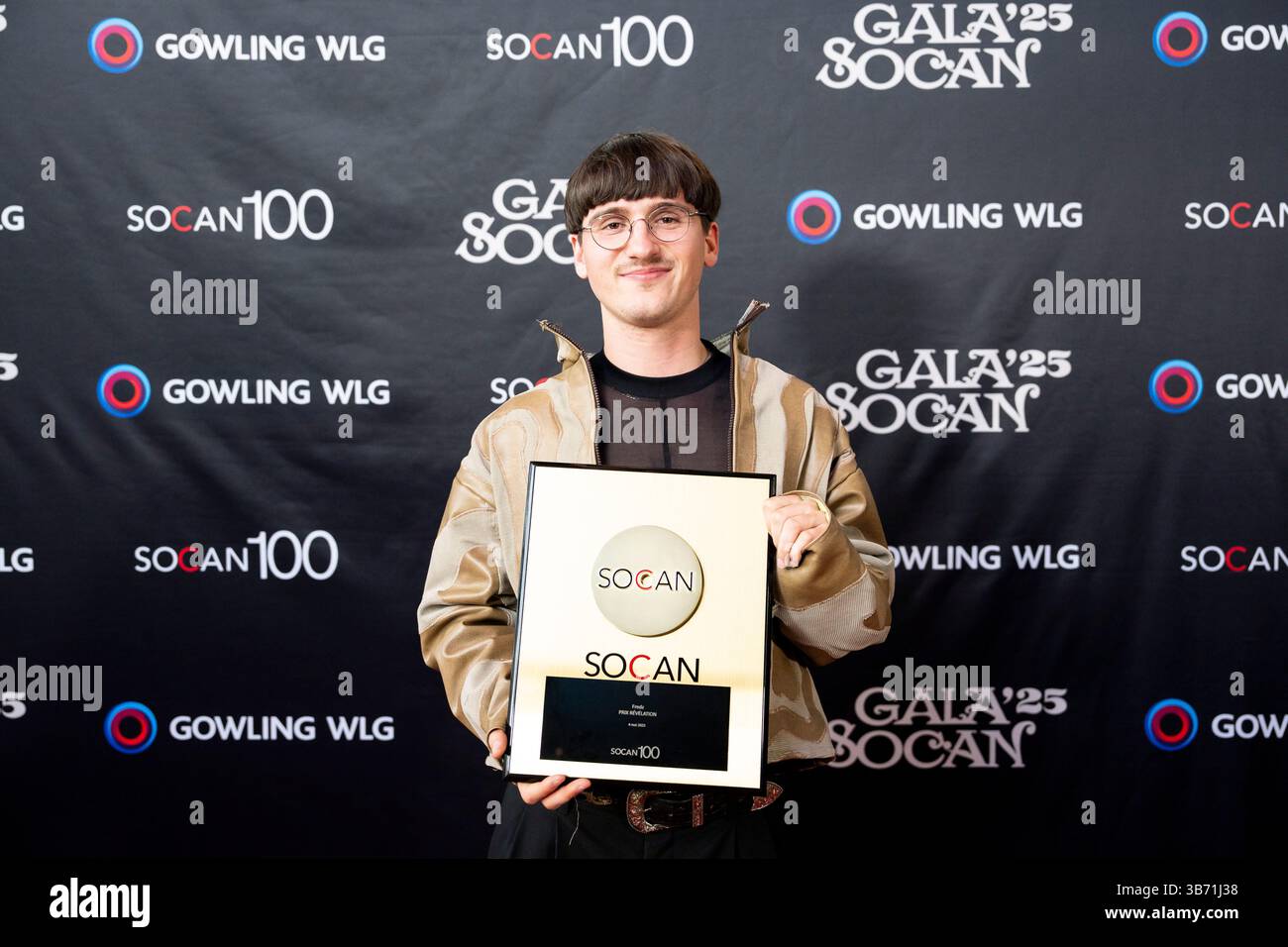Montreal, Canada. 04th May, 2025. Fredz poses with an award at the 2025 ...