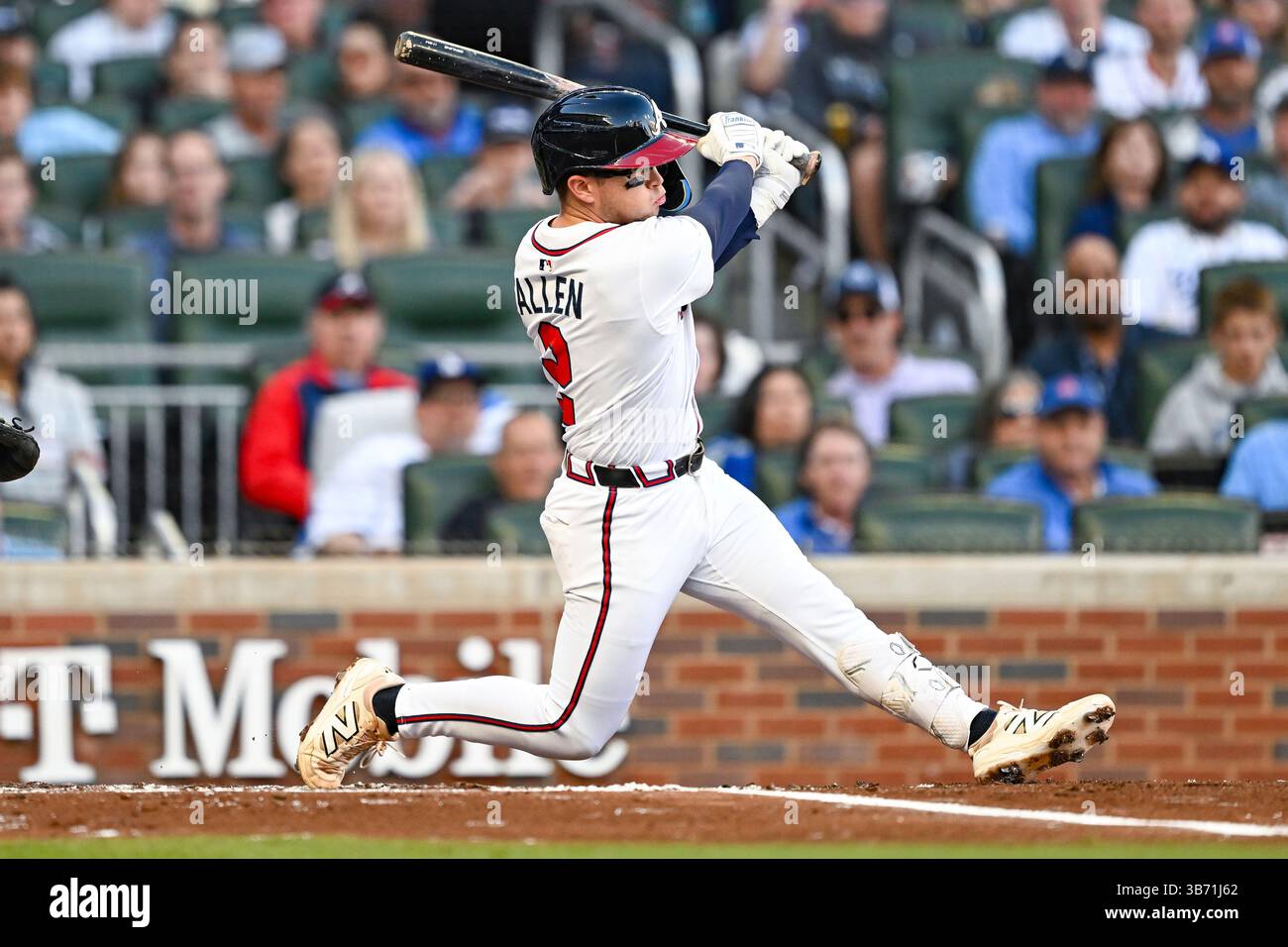 ATLANTA, GA – MAY 04: Atlanta shortstop Nick Allen (2) swings at a ...