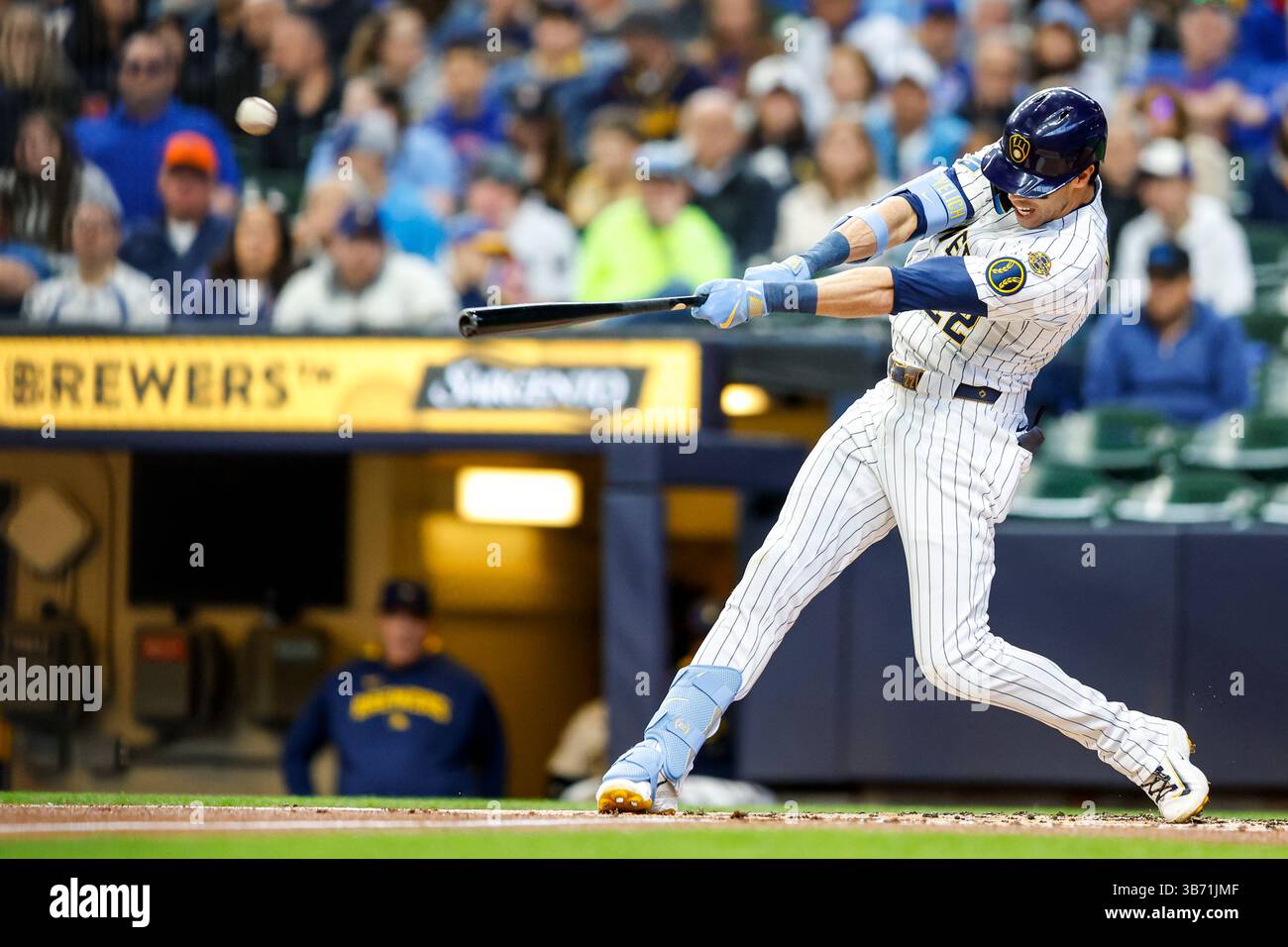 MILWAUKEE, WI - MAY 04: Milwaukee Brewers designated hitter Christian ...