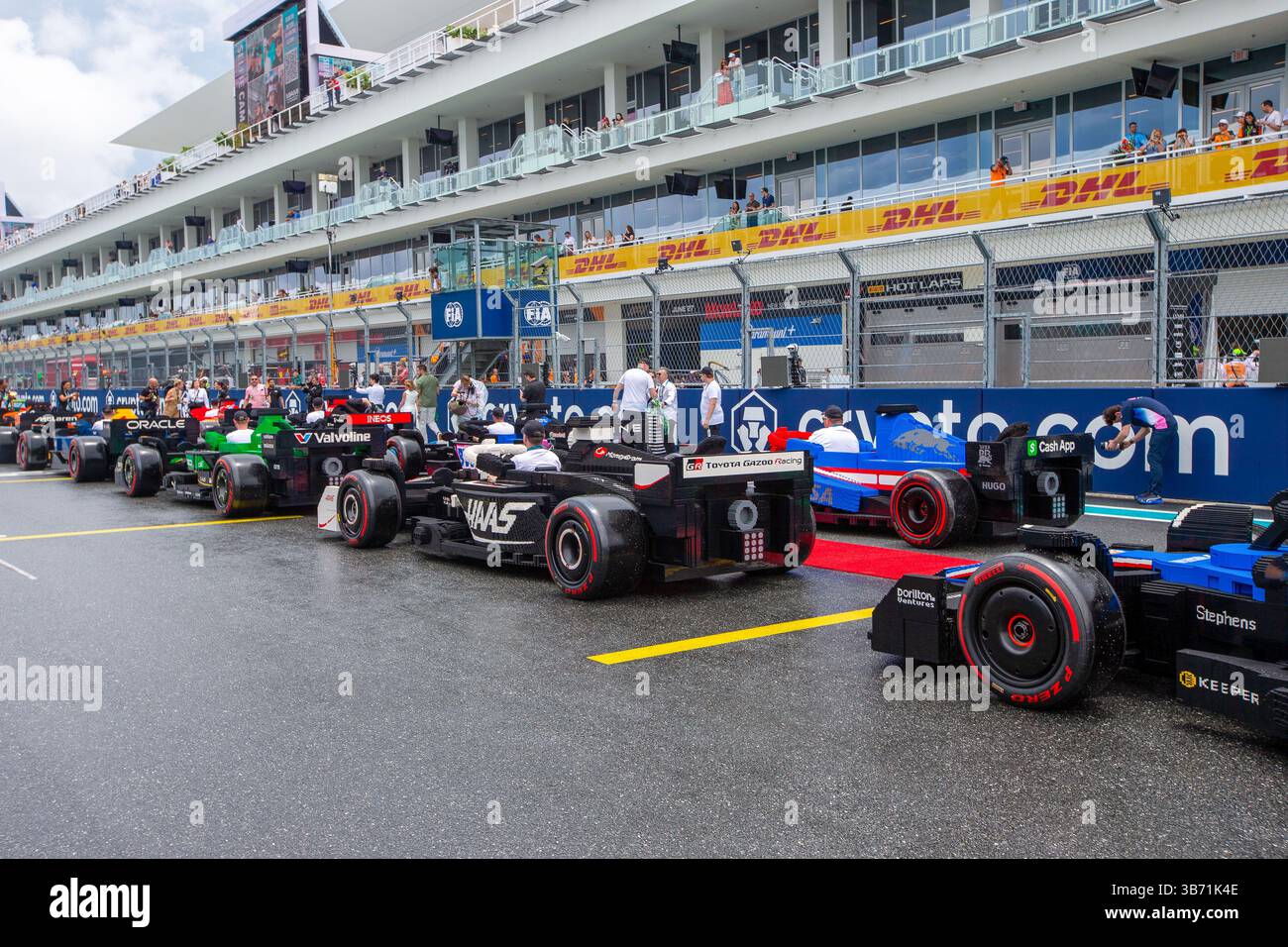 driver Parade with 1:1 lego Model cars during Formula 1 Crypto.com ...