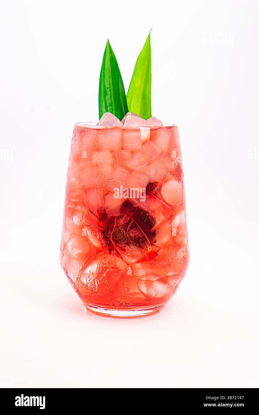 Vibrant red summer beverage Cut Out Stock Images & Pictures - Alamy