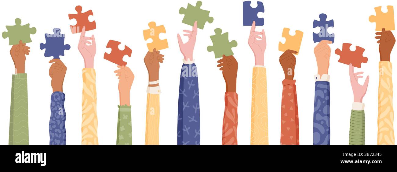 Group multicultural human hands Cut Out Stock Images & Pictures - Alamy