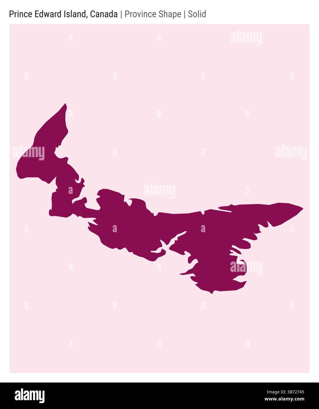 Prince Edward Island, Canada. Simple vector map. Province shape. Solid ...