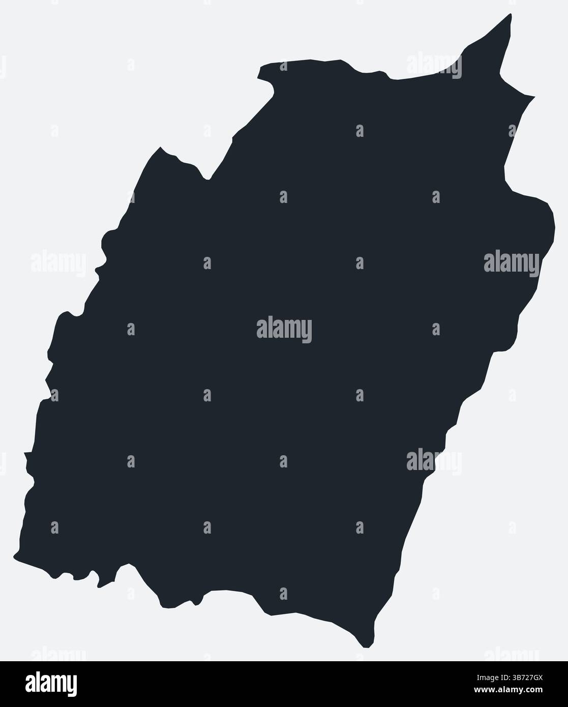 Manipur map. Just a simple border map. Shape of the state. Flat blank ...