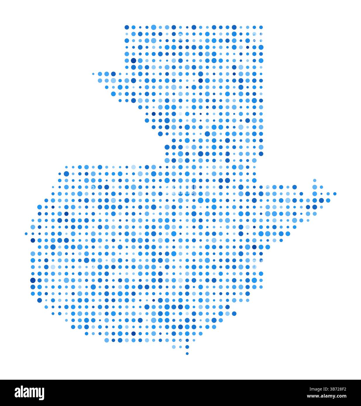 Guatemala Dot Map. Country Digital Style Shape. Guatemala vector image ...