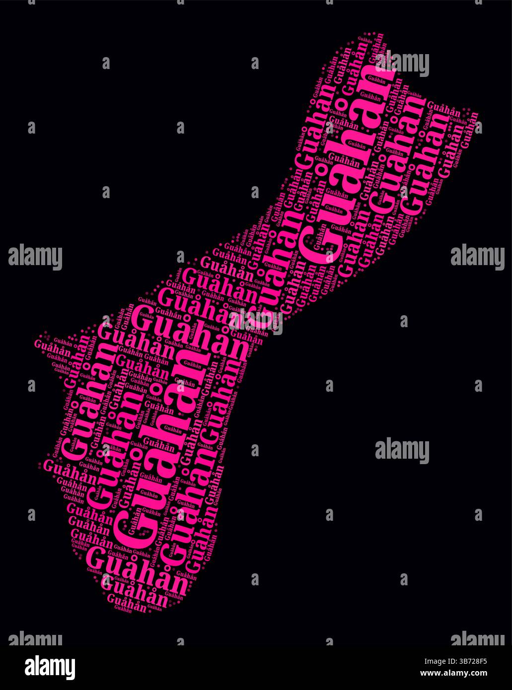 Guam map hi-res stock photography and images - Alamy