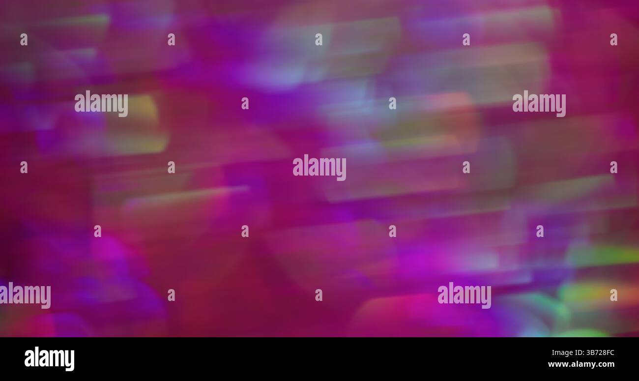 Defocused color glow. Bokeh light. Blur pink blue yellow sparkling lens flare dazzle reflection ...