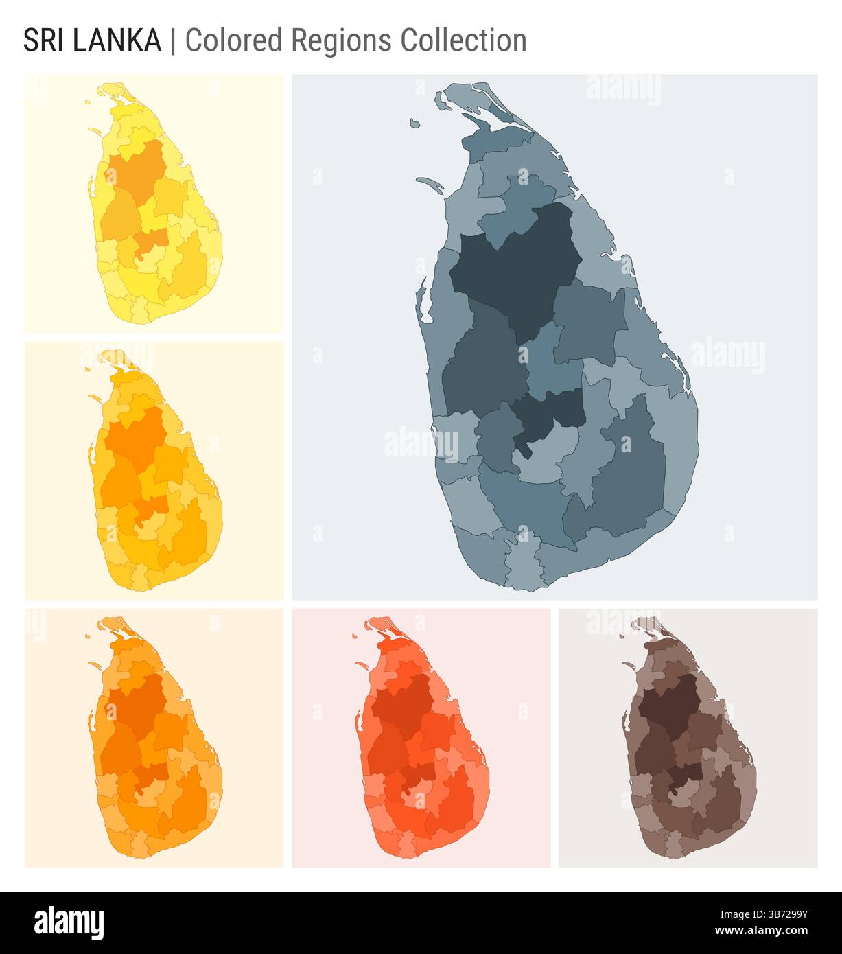 Map sri lanka provinces political hi-res stock photography and images ...