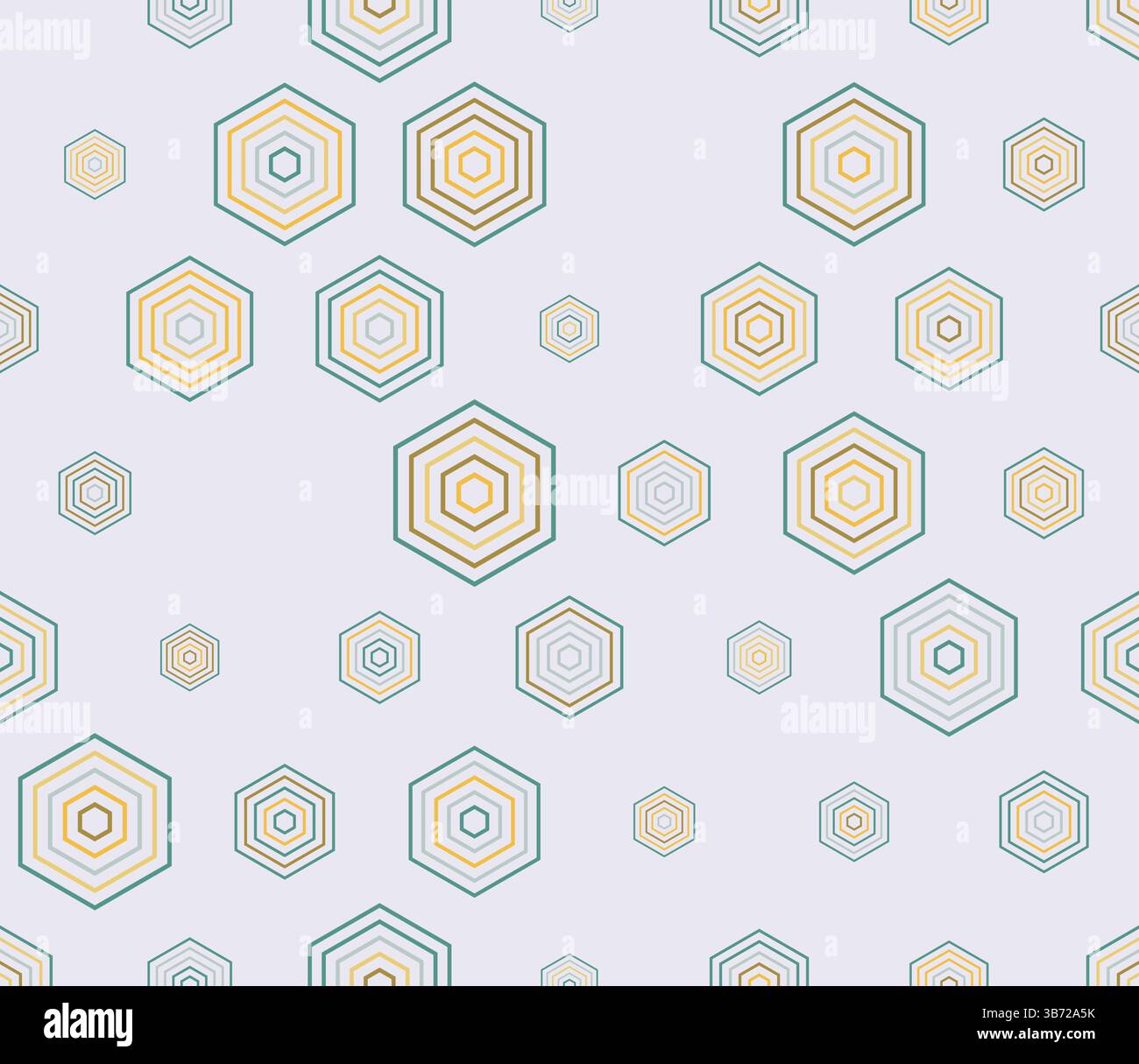 Tileable Hexagon Pattern. Multicolored geometric elements of varied size. Simple stacked ...