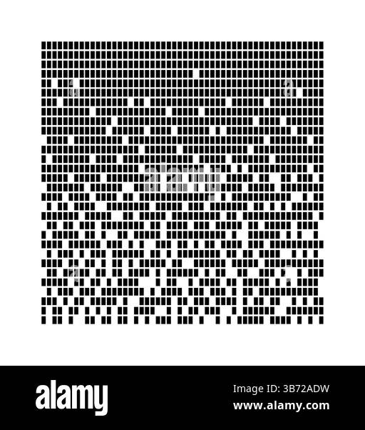Dispersed elements. Pixelated squares, destruction on fragments. Flat ...