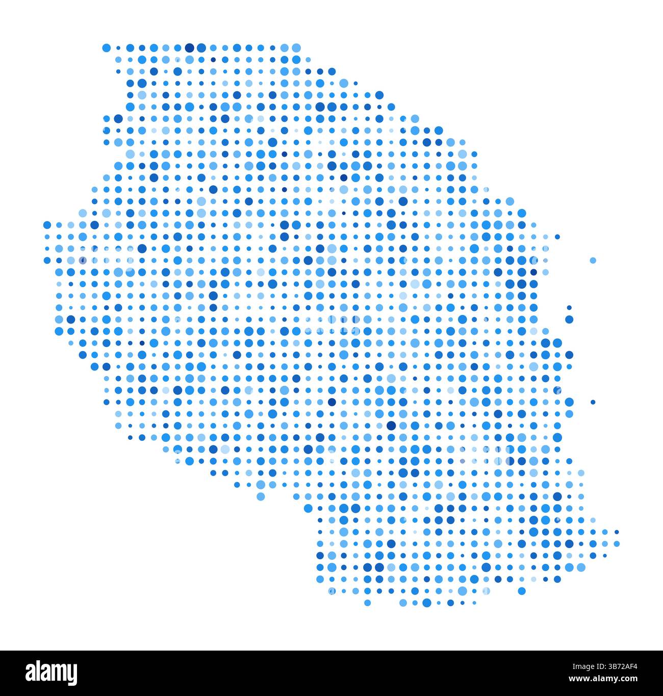 Tanzania Dot Map. Country Digital Style Shape. Tanzania vector image ...