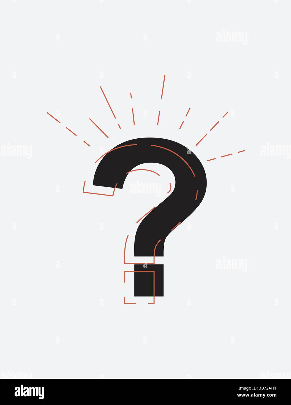 question mark symbol on white background, FAQ button. Asking questions ...
