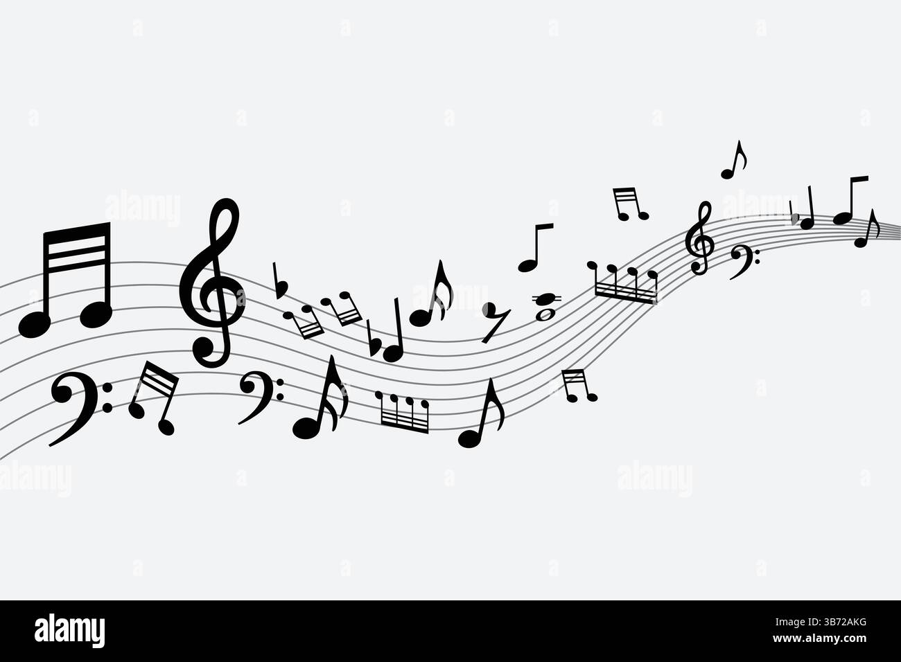 Musical notes melody simple icon set. Music notes symbol Stock Vector ...
