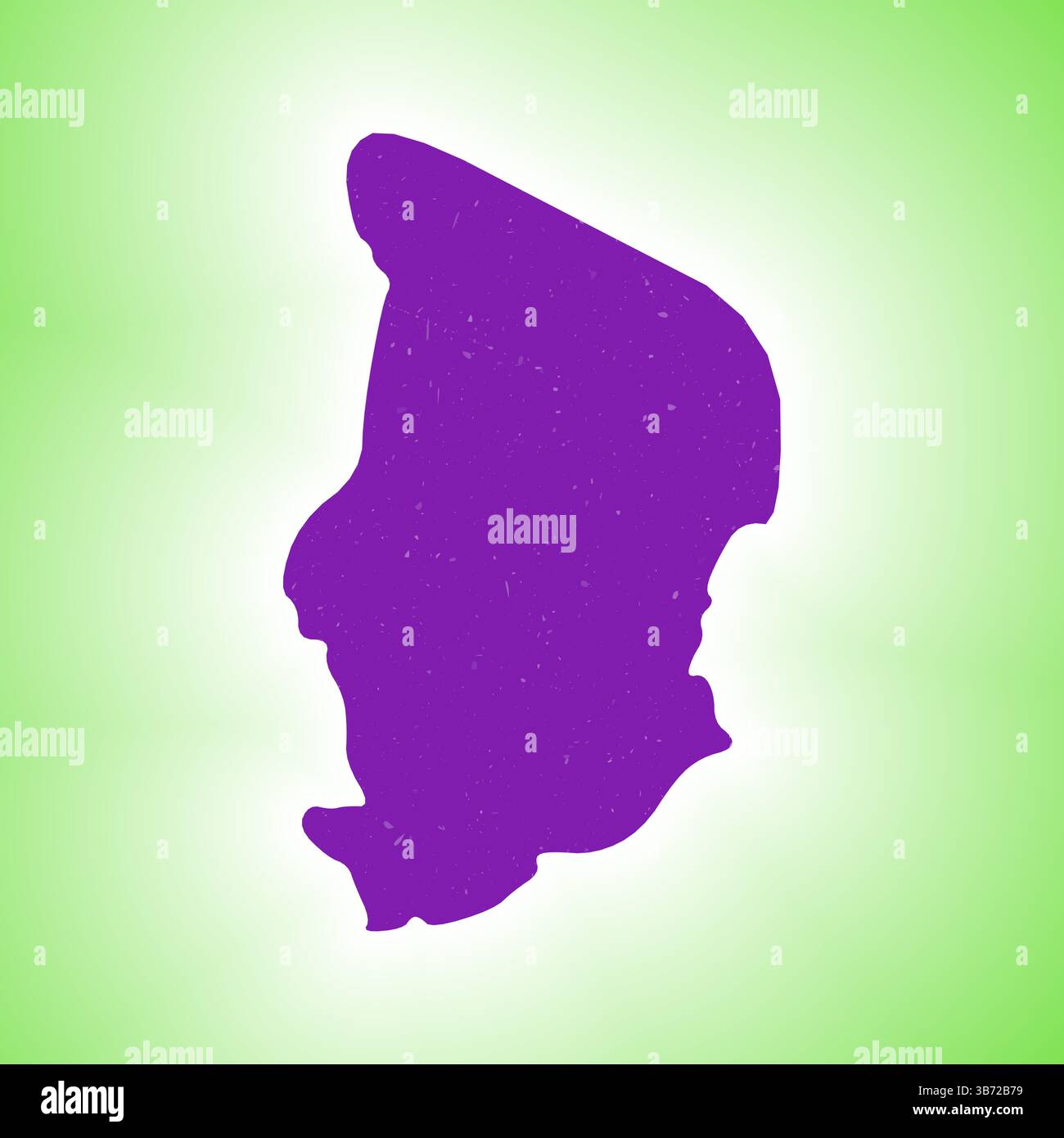 Chad shape on gradient background. Country map with scratch texture ...