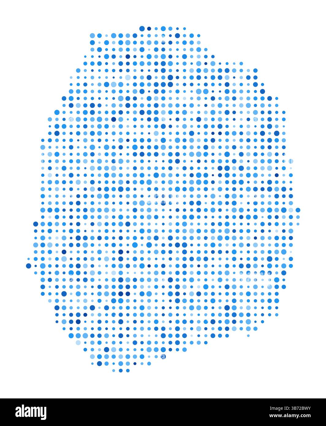 Nevis Dot Map. Island Digital Style Shape. Nevis vector image. Island ...