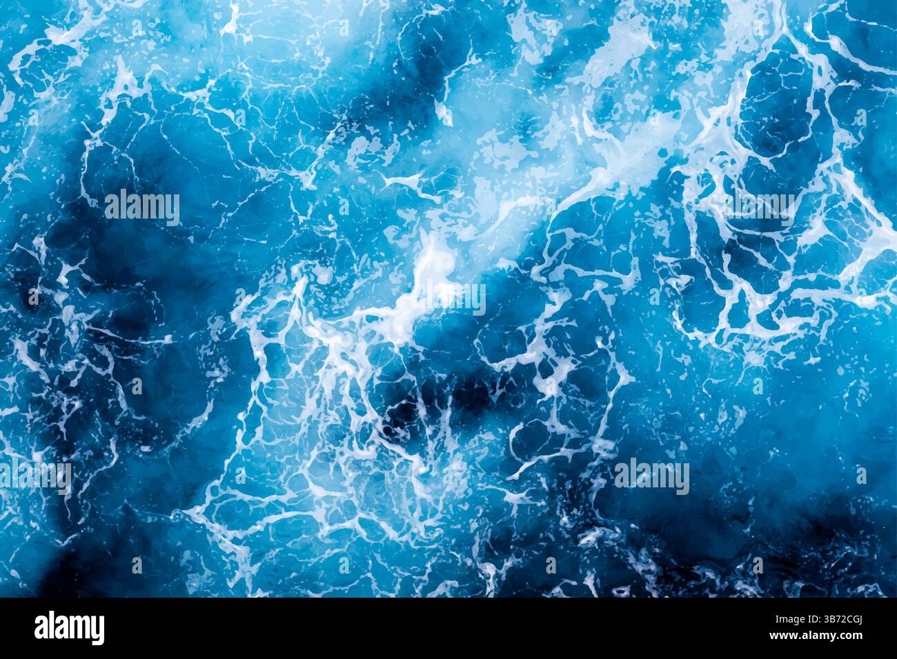 Ocean water background. Top view of enchanting foamy water. Can be used ...